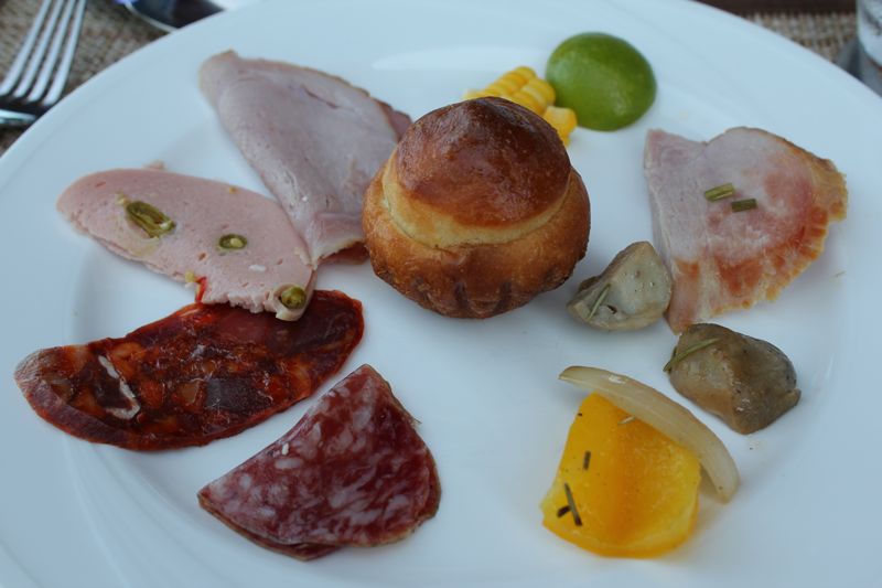 In the Sky: Seven Seas breakfast, Pimalai resort, Lanta Island