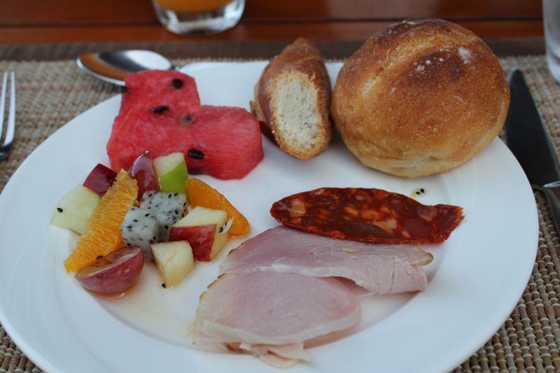 In the Sky: Seven Seas breakfast, Pimalai resort, Lanta Island