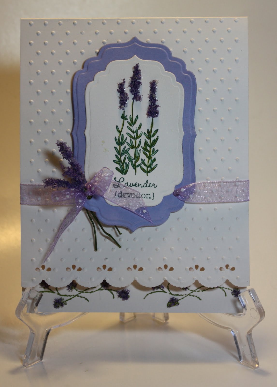 Thimbles, Bobbins, Paper and Ink: A Lavender Birthday Card
