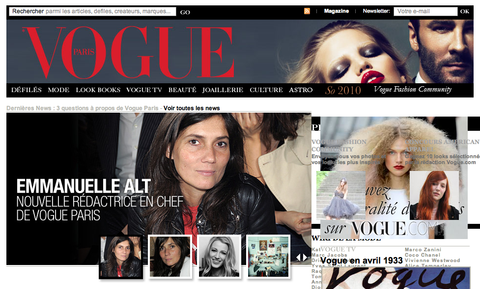 Nhu: Emmanuelle Alt: Nueva editora de Vogue París
