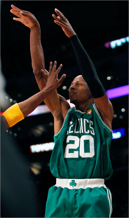 Ray Ray's historic performance helps Celtics hold off Lakers 103-94