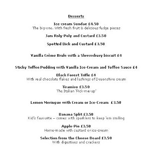 Ask About English: Culture; A Real British Pub Menu