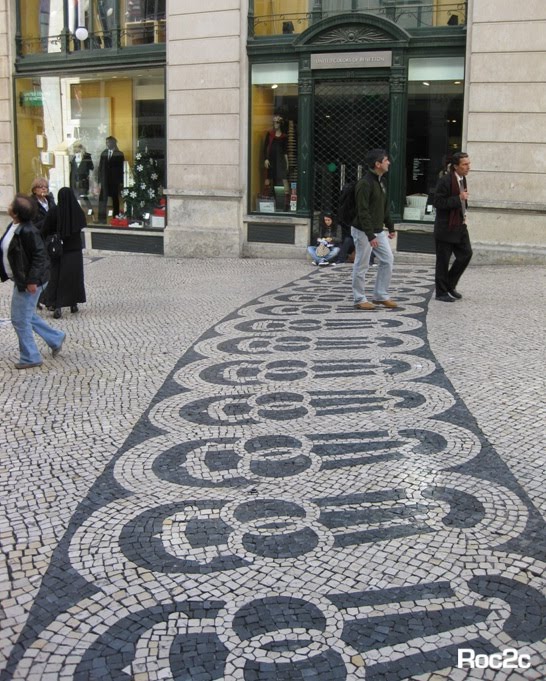 Walking in Lisbon street