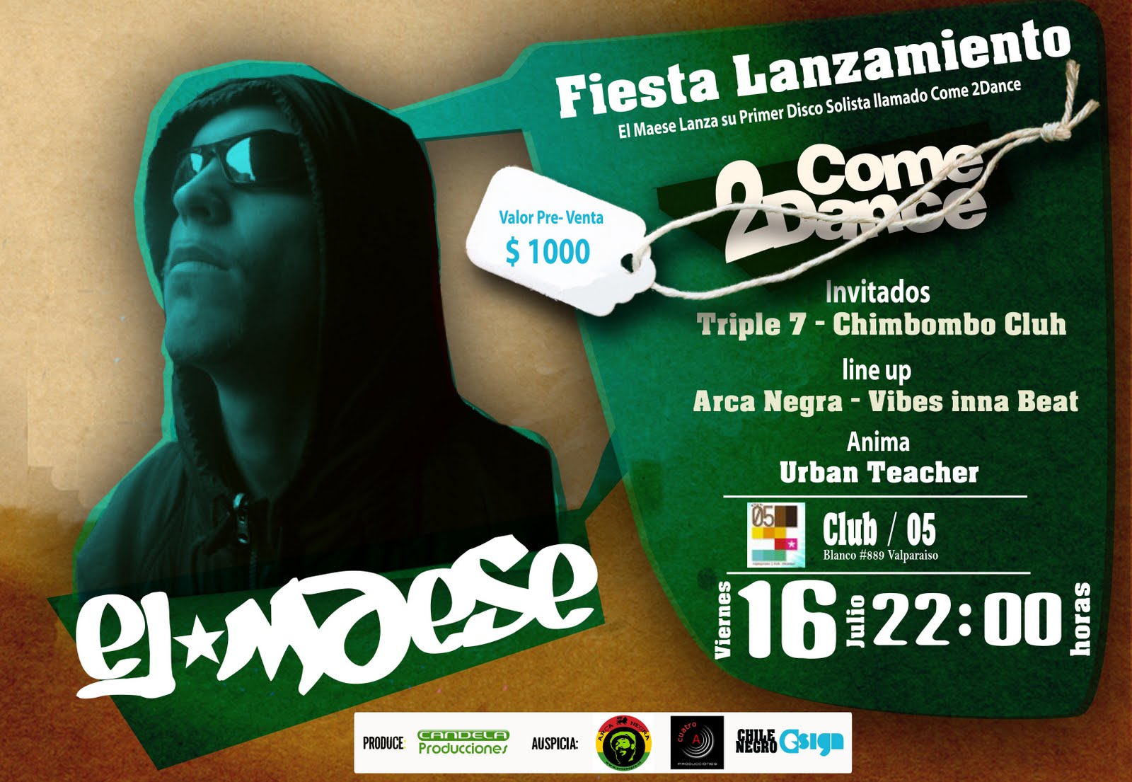 Arca Negra: Música Reggae en el Puerto: Lanzamiento Disco EL MAESE