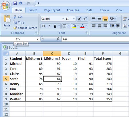 Digital Glossary: name box