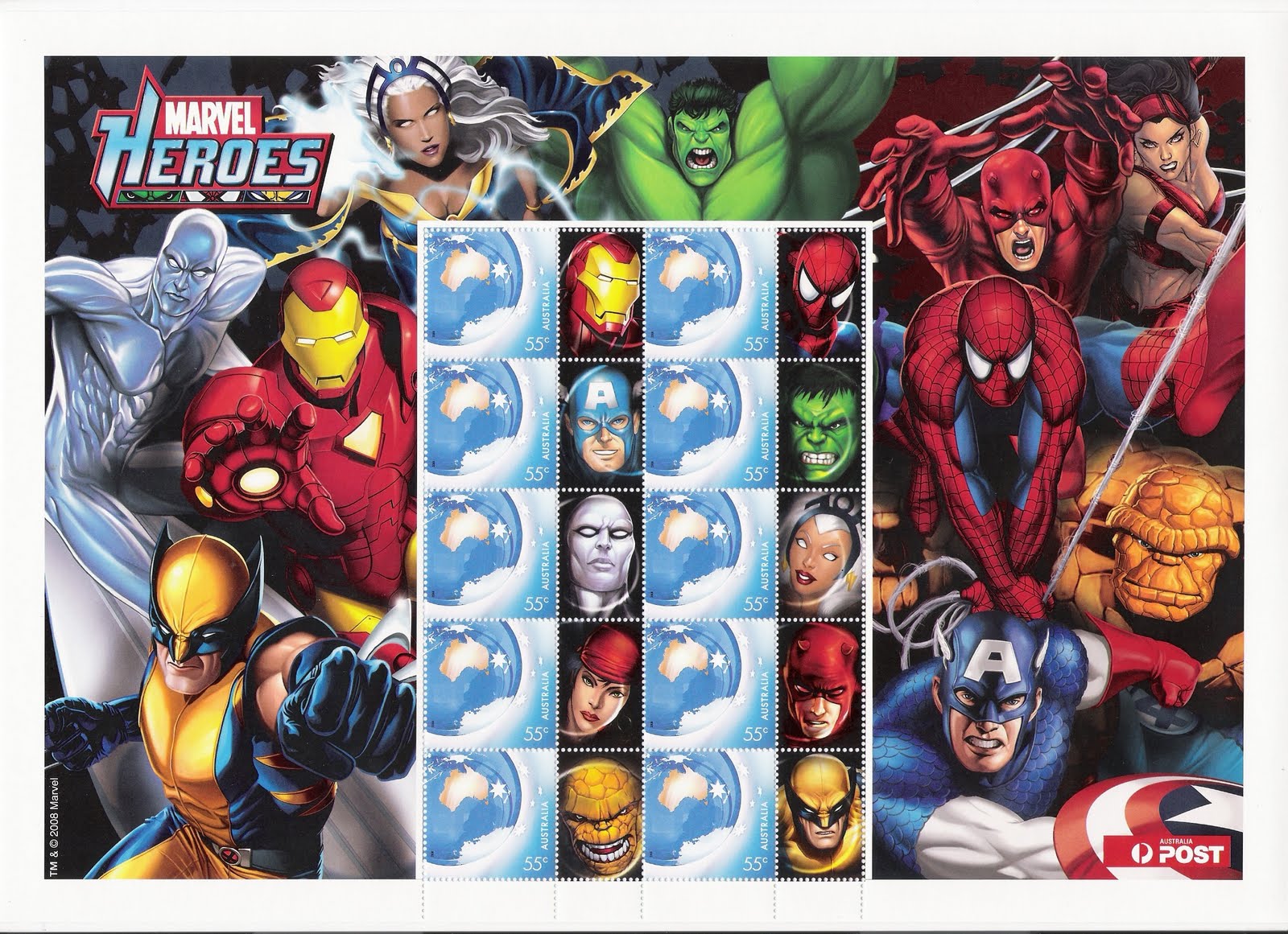 Marvel Superheroes Stamps