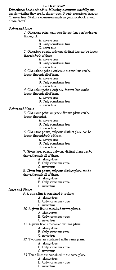 I Hope This Old Train Breaks Down...: Always, Sometimes, Never True?