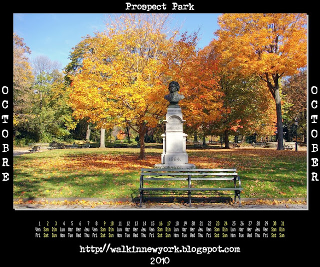 Walk in New York: Calendar New York 2010 : October