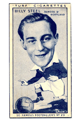 THE DUNDEE FUTBA SHRINE: 1950'S BILLY STEEL CARD
