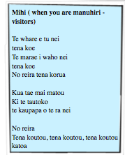 Mrs H @ St Francis Xavier: Mihi and Karanga