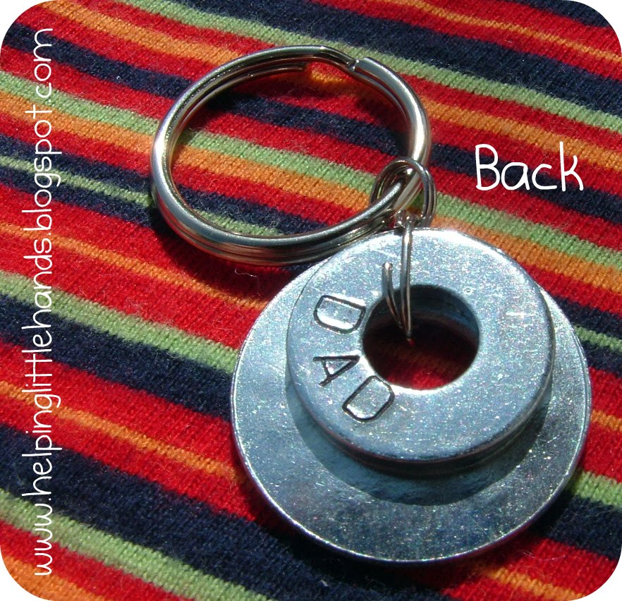 Pieces by Polly: Stamped Washer Key Chains