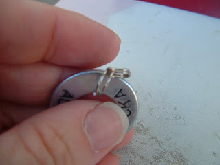 Pieces by Polly: Stamped Washer Key Chains