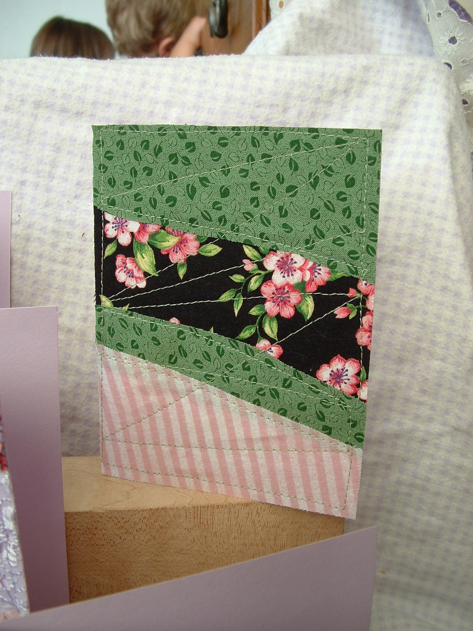 Pieces by Polly: Fabric Note Cards