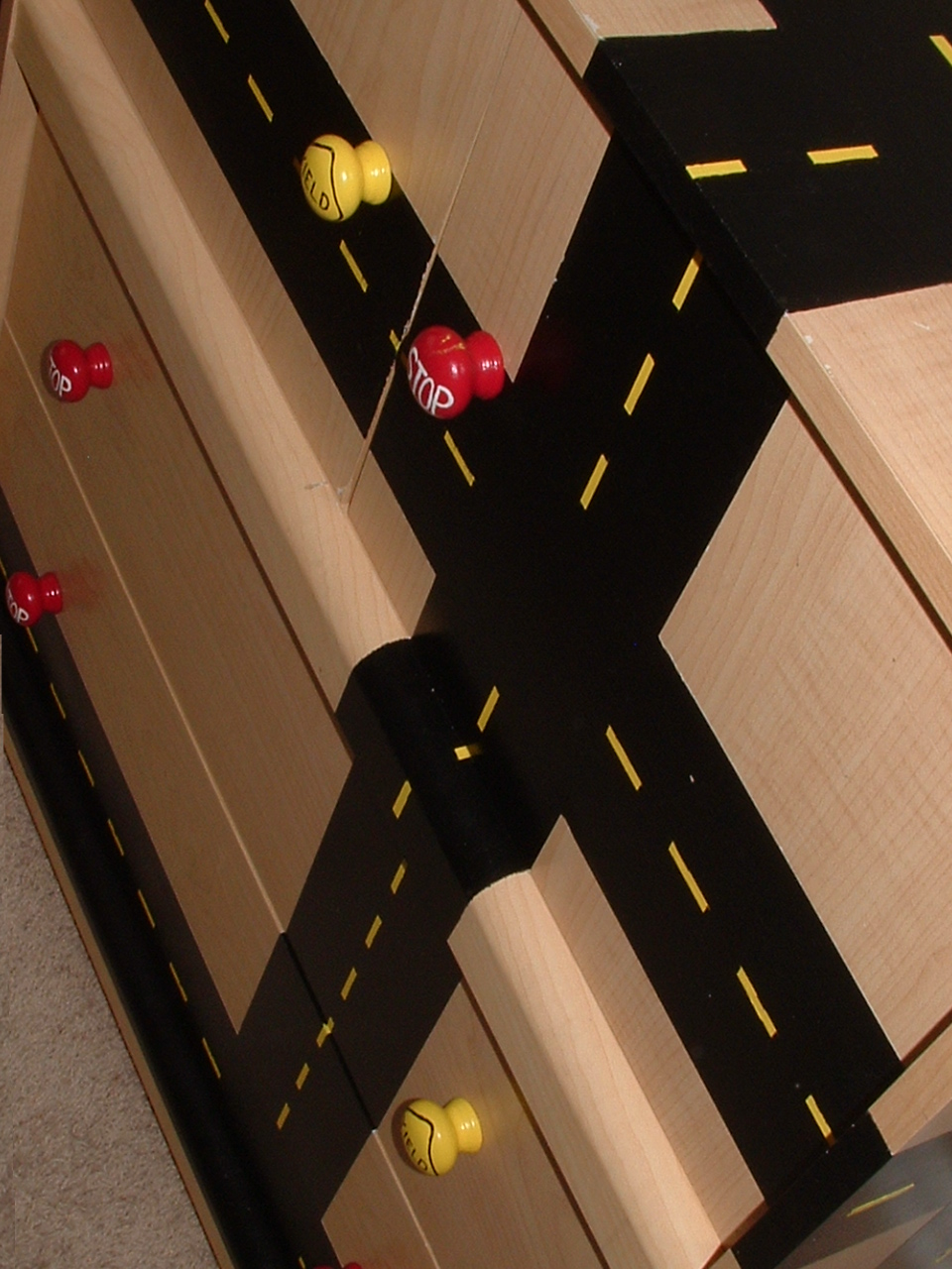 Kids Changing Table Repurposed: Playing Cars | Remodelaholic