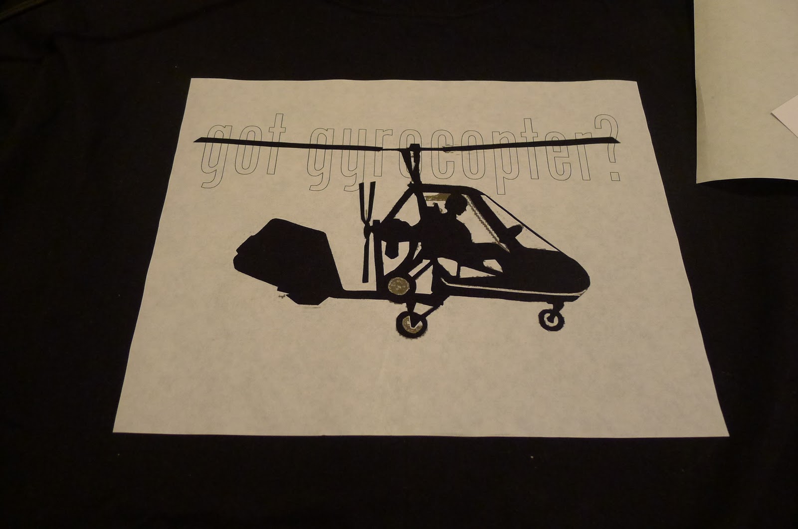Pieces by Polly: Got Gyrocopter? - Freezer Paper Stencil