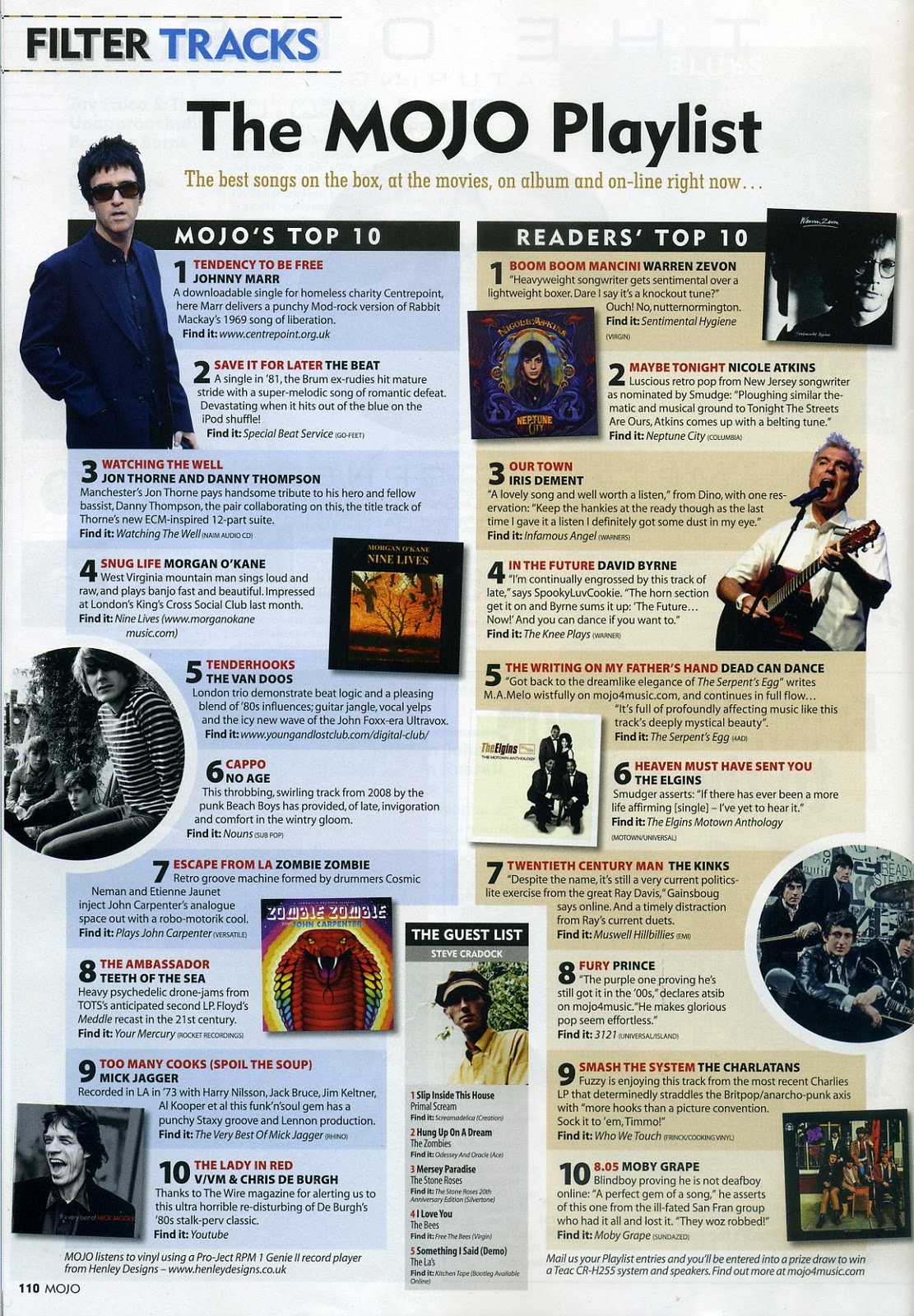 Johnny Marr- Official: ‘Tendency To Be Free’ No 1 in this months Mojo ...