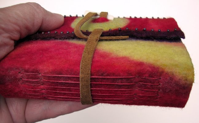 Beadlust: Felting + Dying + Book Making = FUN!!!!