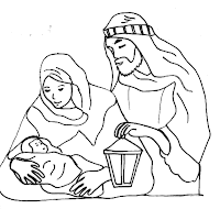 Imagini de colorat cu nastere lui Isus
