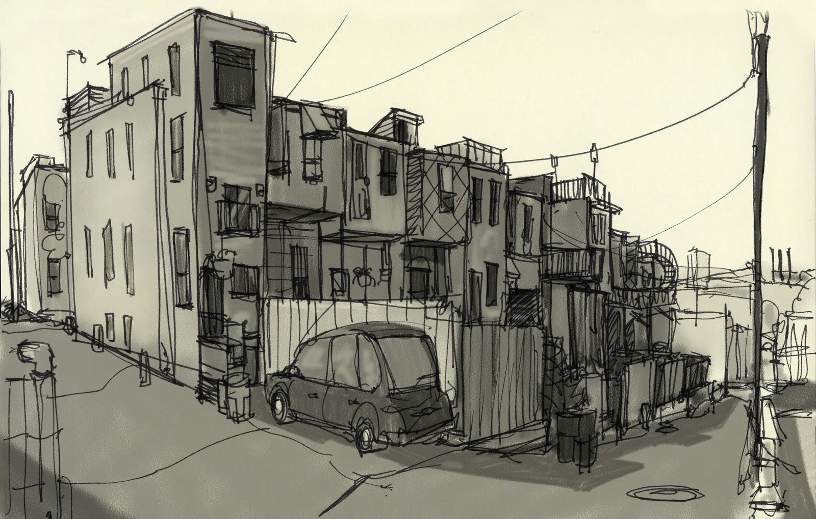 Isaac Orloff Illustration: Sketching in the neighborhood