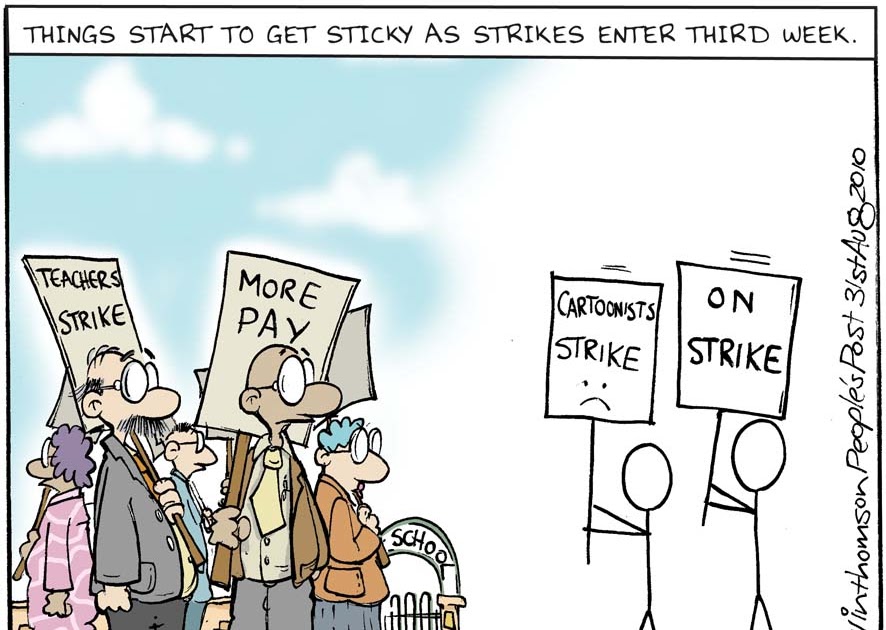 people's post cartoons: cartoonist strike