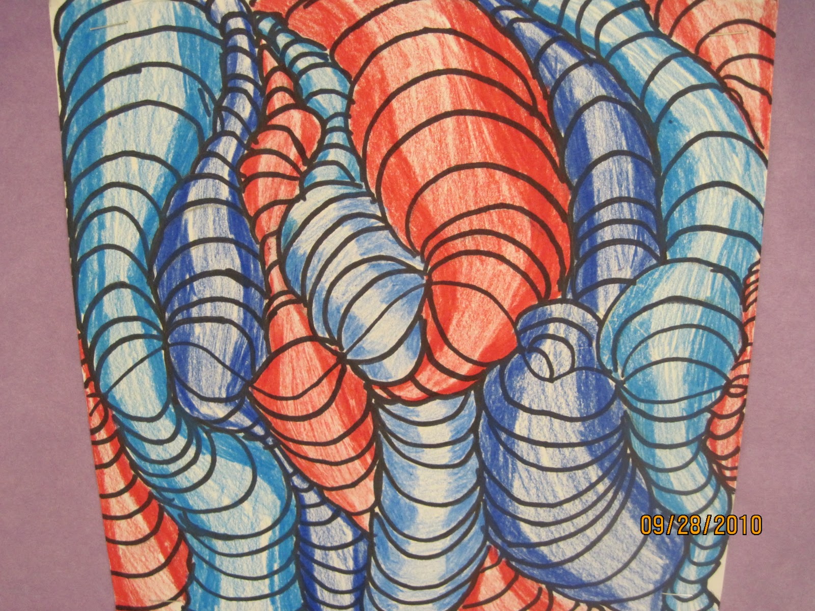 The Modern Art Smock: 4th Grade Line Design/Value "Tubes" Lesson