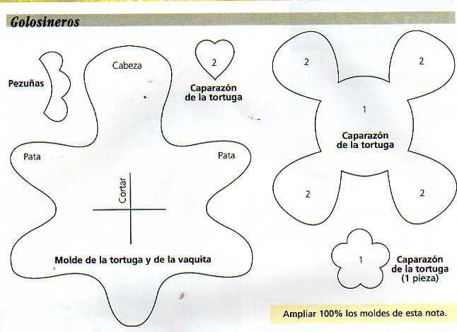 Molde para hacer tortuga - Imagui
