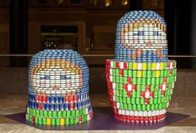 Sculptures from canned food