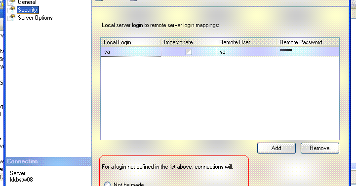 Sql And Sql Only Linked Servers Login Mapping