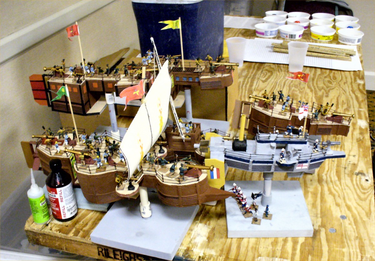 A League of Ordinary Gamers: Scratchbuilt 28mm Space 1889 Ships