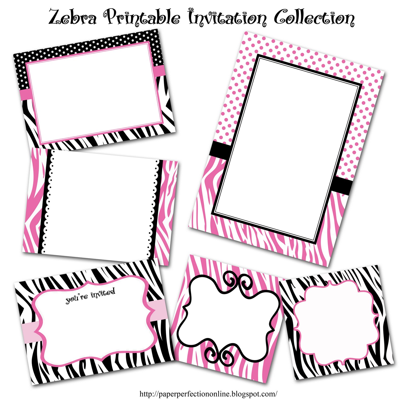 Paper Perfection: Zebra Print Party Printables