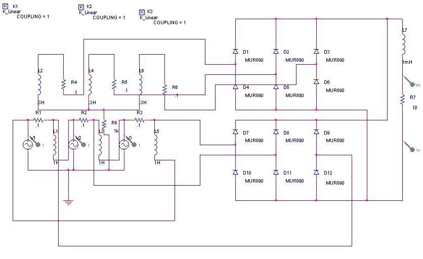 Tharks 12 Pulse Rectifier Schematics
