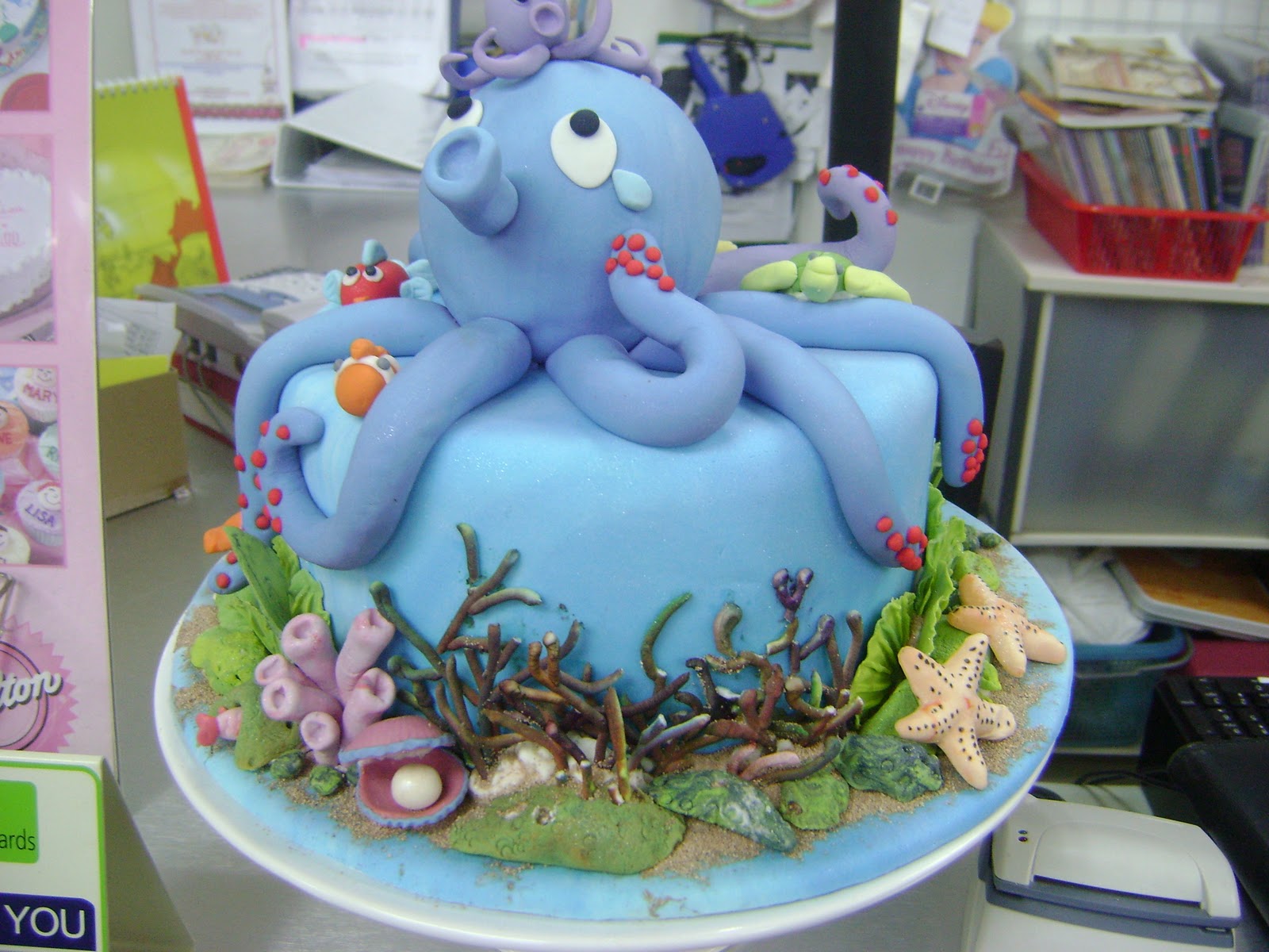 IreneBakeLove: Underwater Creature Cakes - Octopus