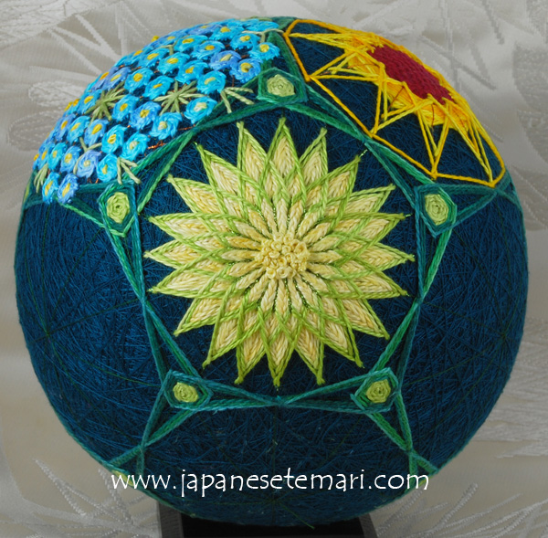 Japanese Temari: Chrysanthemum - Flower Temari Challenge