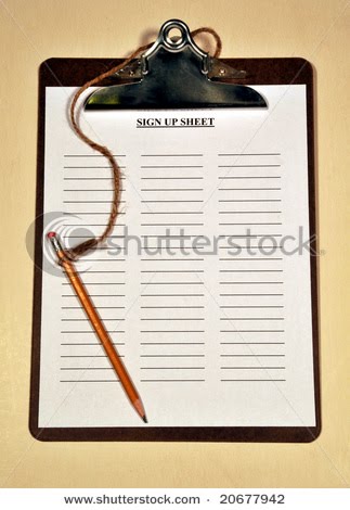 The Sign-Up Sheet | THE MEANEST MOM