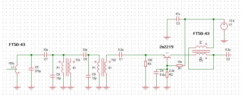 PA3EMY: 500 KHz bandpass filter and preamp
