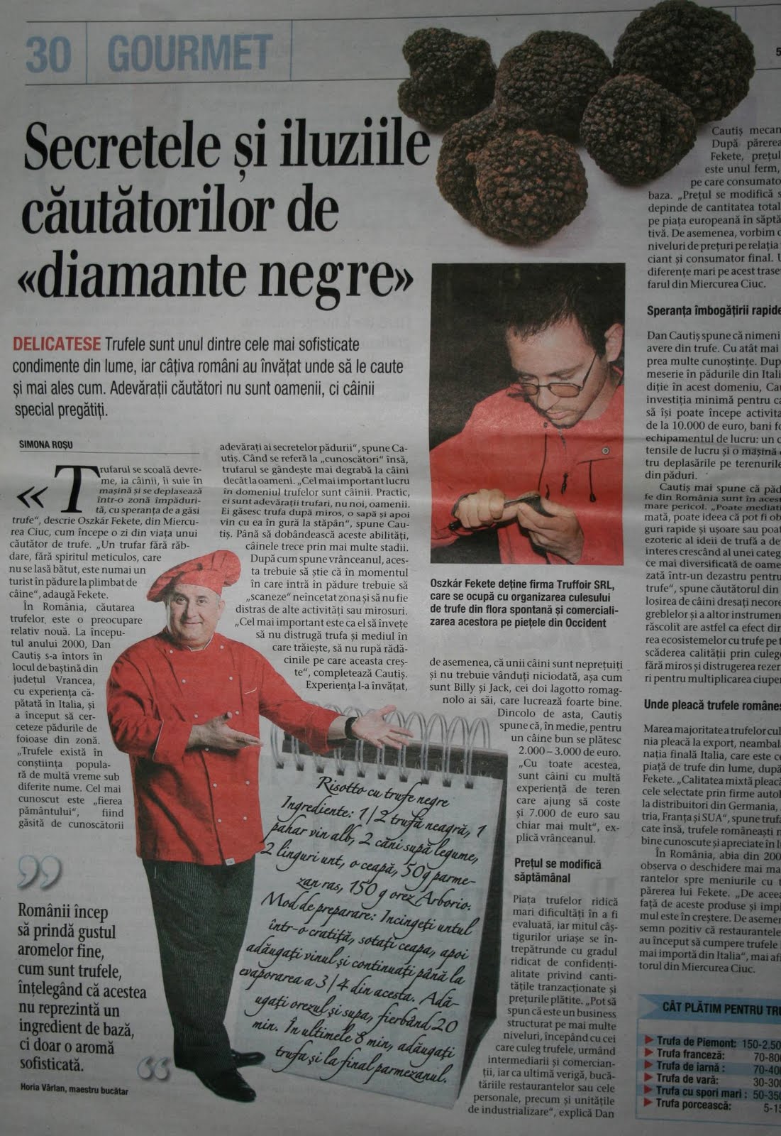 Truffoir - Lumea trufelor așa cum o vedem noi...: Ziarul Capital scrie ...