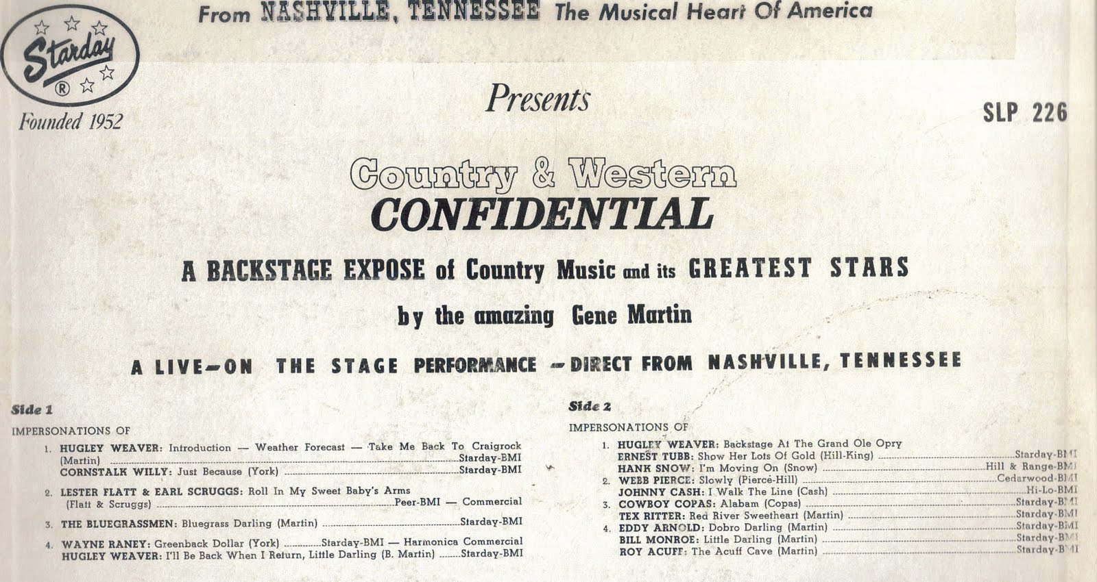 t.tex's hexes: Gene Martin - Country & Western Confidential - A ...