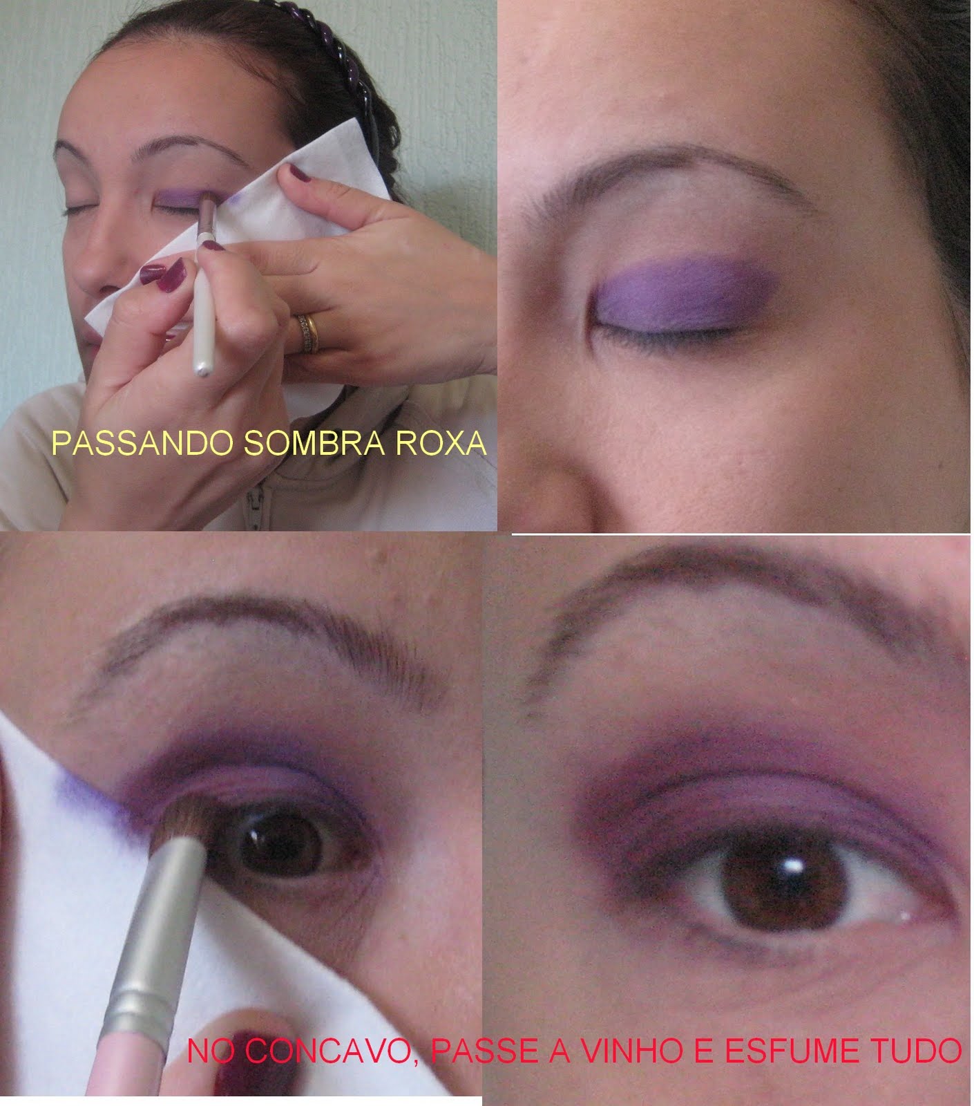 Mulherices e Cia Ltda: Tutorial: Roxo e vinho