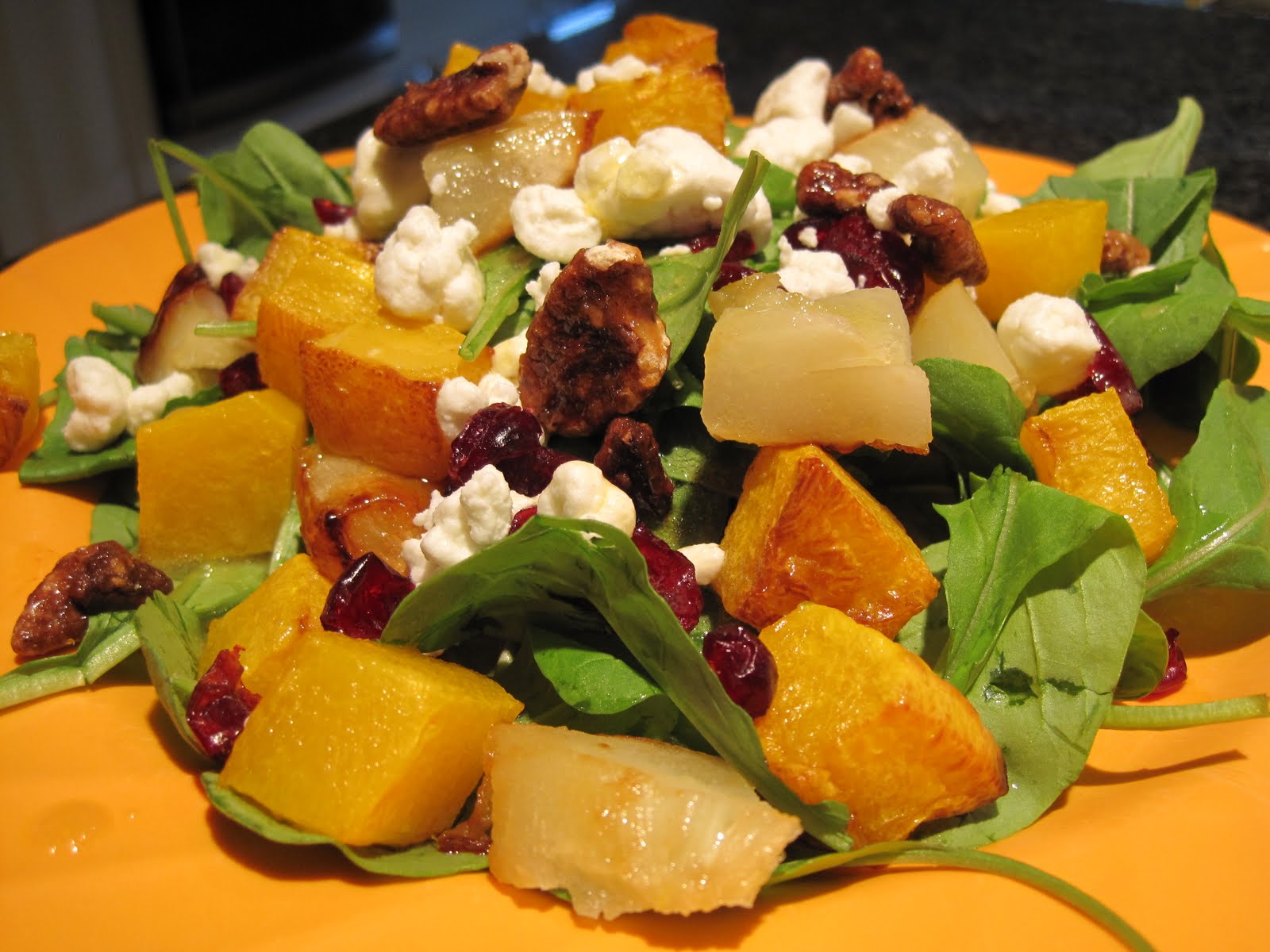 Roasted Butternut Squash & Pear Salad - At Home with Vicki Bensinger