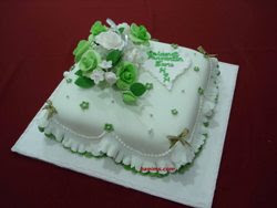 Truly Homemade Bakery In Pasir Gudang/Parit Raja: Contoh kek kahwin 4 segi