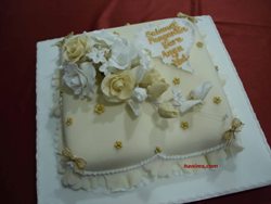 Truly Homemade Bakery In Pasir Gudang/Parit Raja: Contoh kek kahwin 4 segi