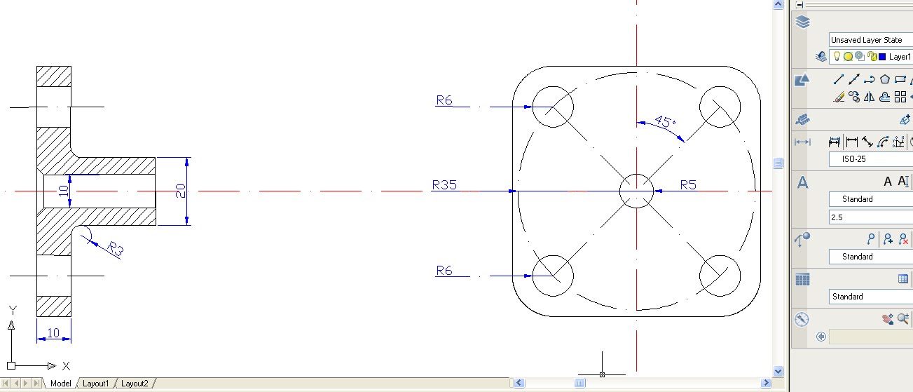 In cautarea perfectiunii: Flansa patrata realizata in 2d