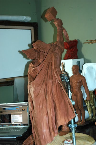 Thor God of Thunder vs The Midgard Serpent bronze Action Figure ...