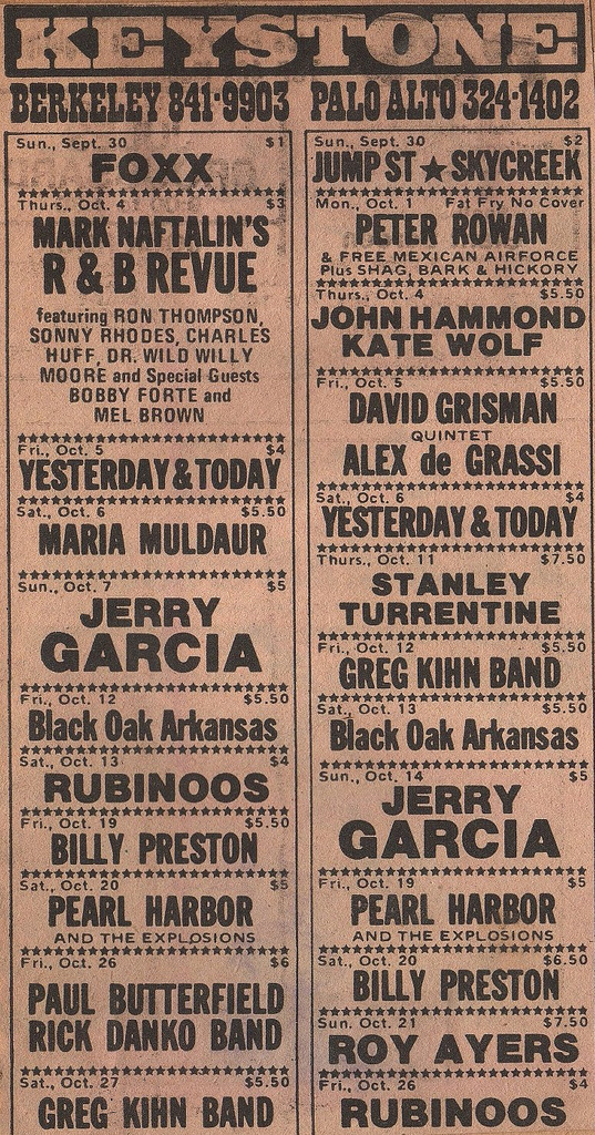 Lost Live Dead: Jerry Garcia and Keystone Shows Overview