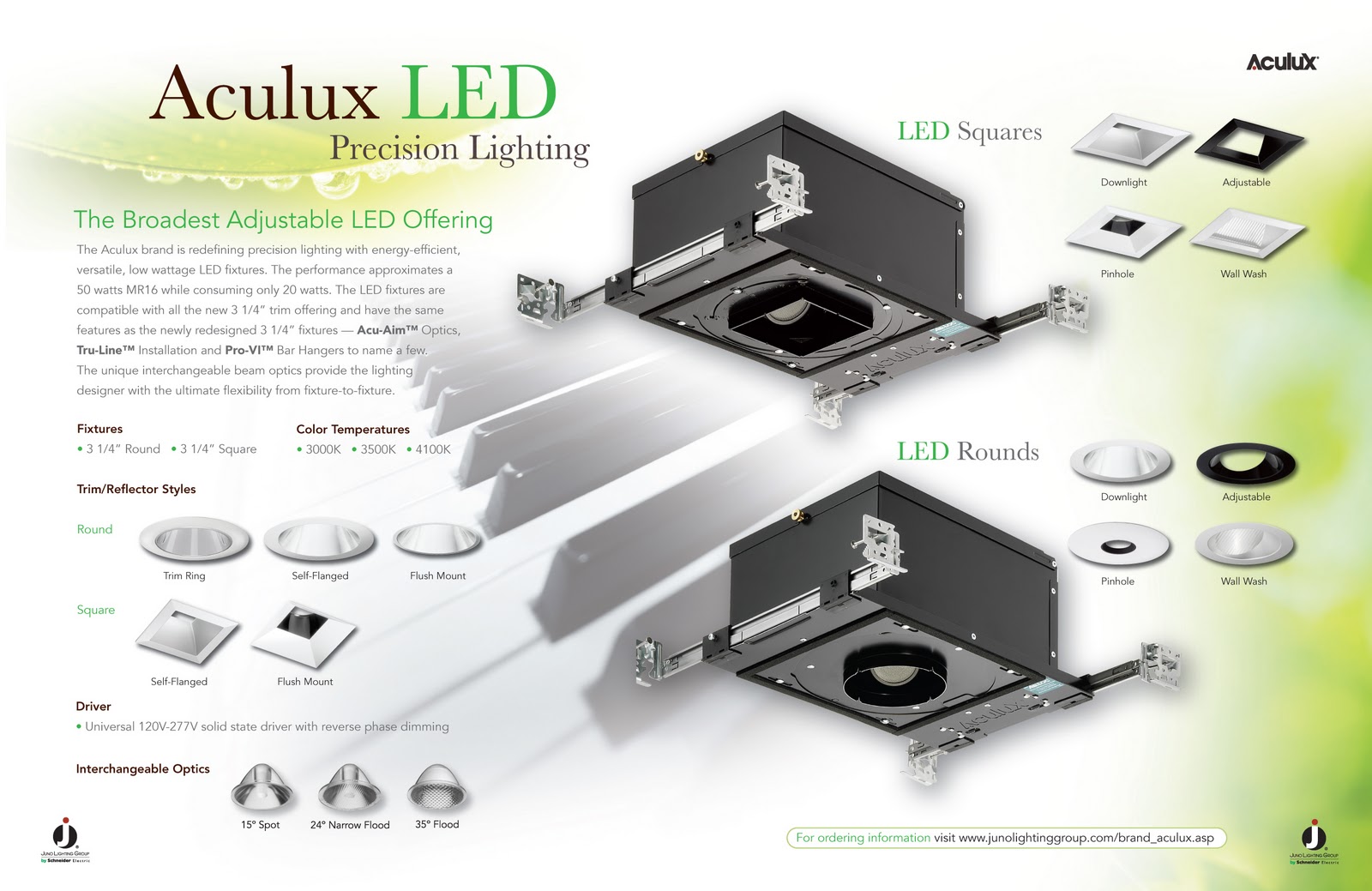 Innovative Lighting Ideas: New LED 3 1/4" Aculux recessed lighting from ...