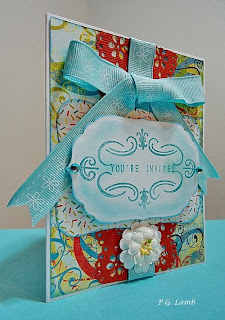 Peachy Paper Crafts: Colorful Invitation Card