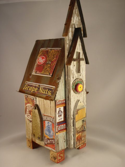 Portland Art Collective: Recycled Art - assemblages for the Open Doors Sale