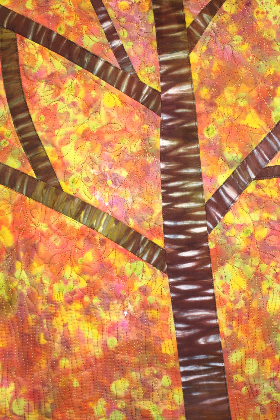 Living and Dyeing Under the Big Sky: Autumn Tree - Quilting