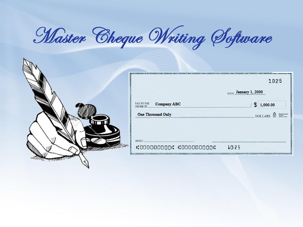 Master Cheque Printing Software: Master Cheque Printing Software