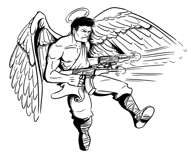 Big Stompy Blog: The A in AK47 stands for "Angels".